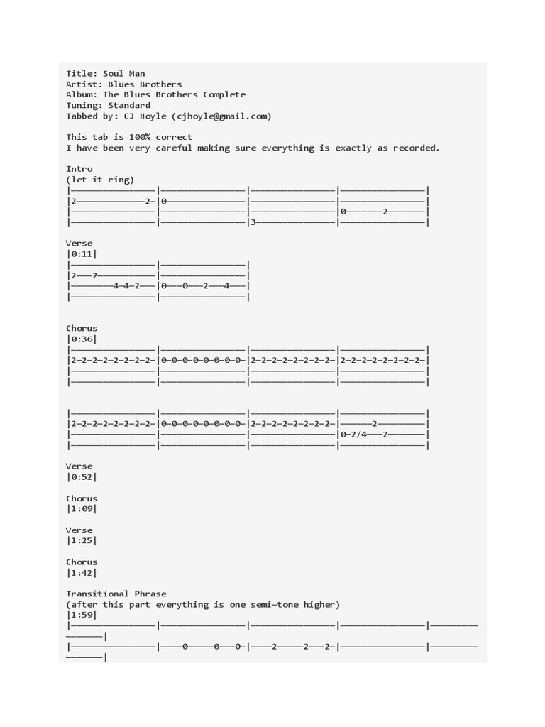 Soul Man | PDF | Music Theory | Musical Forms