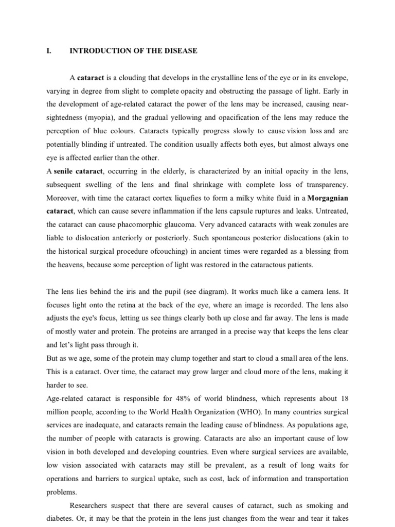 Cataract Case Study | PDF | Eye | Cataract