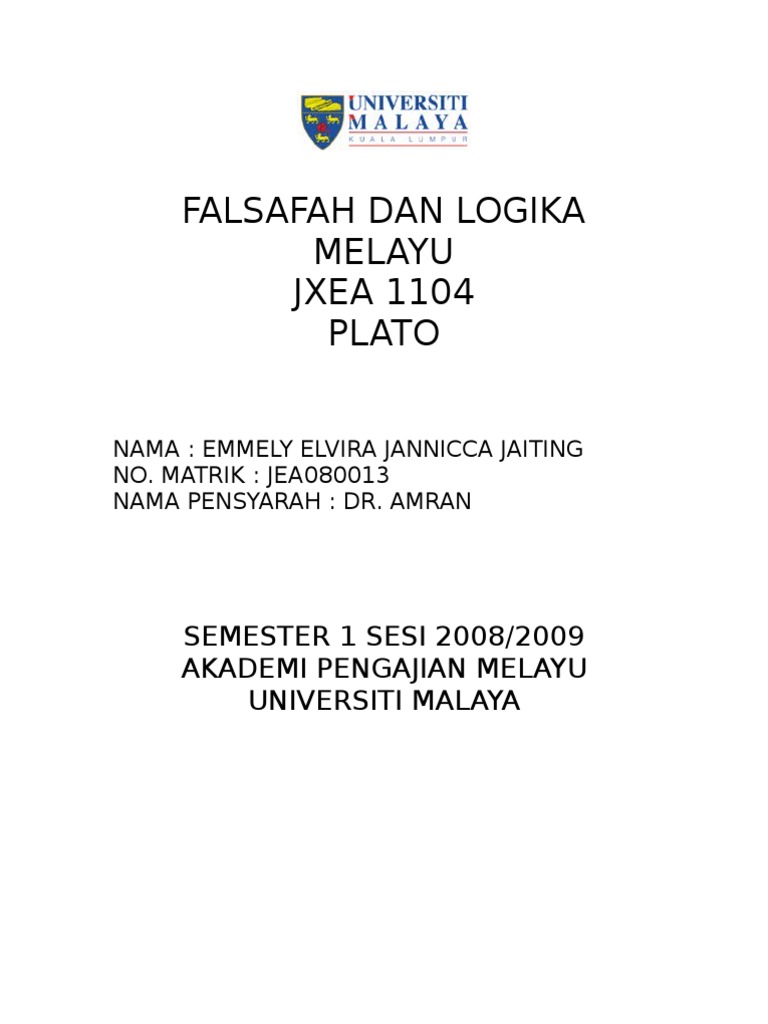 Falsafah Plato: Idealisme dan Realiti | PDF