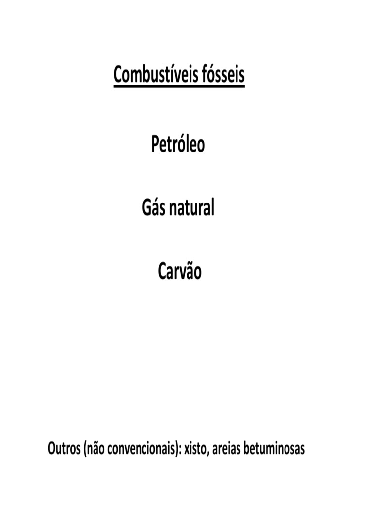 Origem e Tipos de Combustíveis Fósseis | PDF | Gás liquefeito de ...