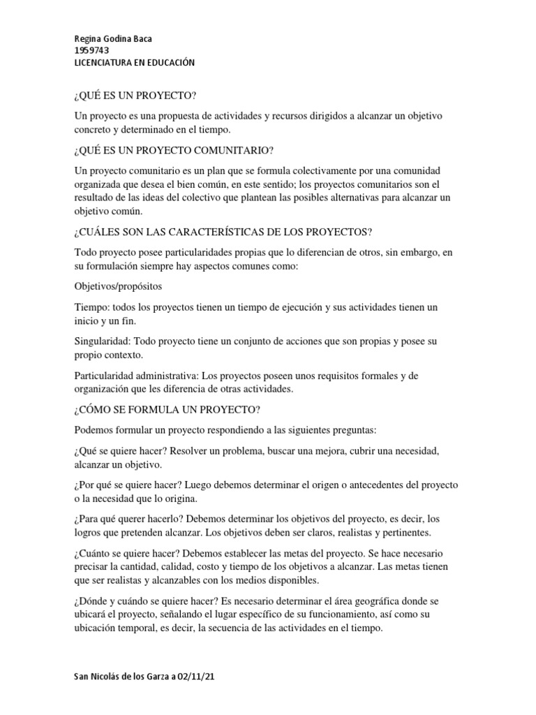 Guía para Formular Proyectos Comunitarios | PDF | Planificación