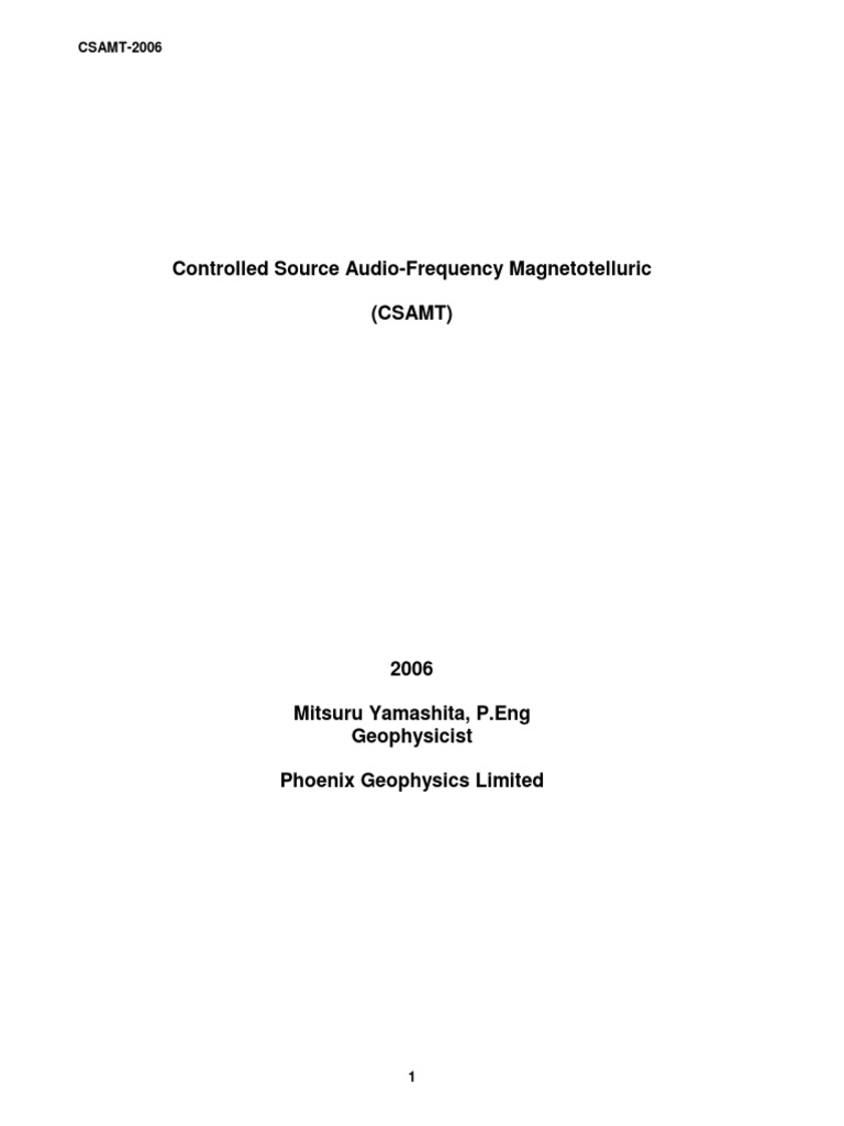 Csamt Mits Edited | PDF | Electrical Impedance | Electrical Resistivity ...