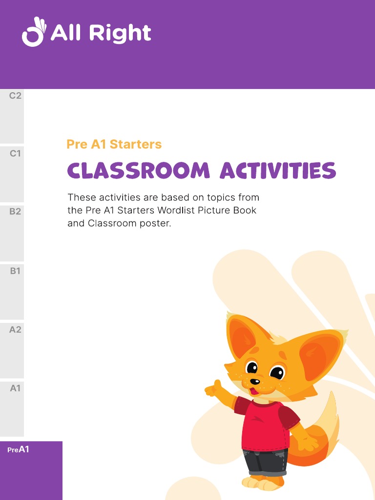 Pre A1 Starters Classroom Activities Book | PDF
