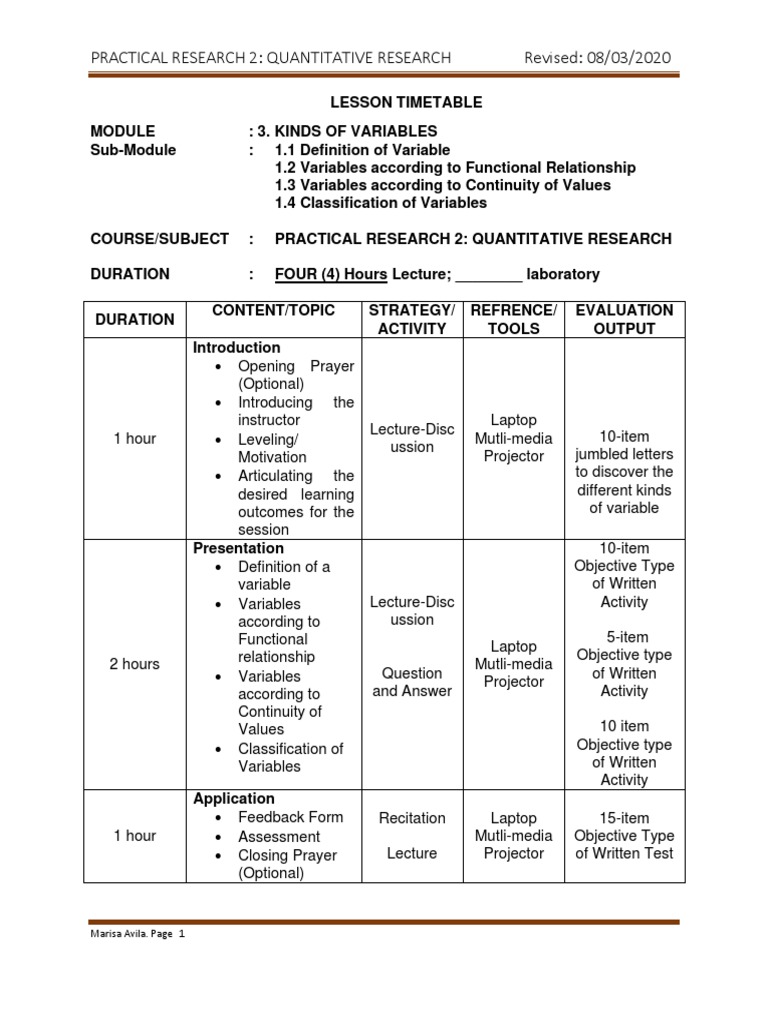 Module 3 RDL PR 2 | PDF | Level Of Measurement | Measurement