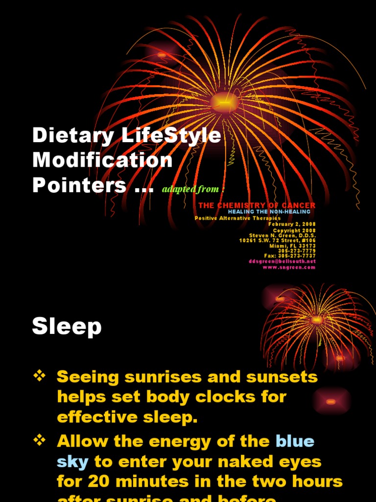 Dietary Lifestyle Modification Pointers : Adapted From | PDF | Foods ...