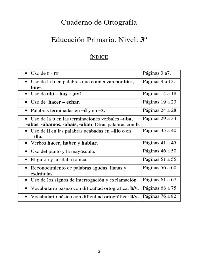 Cuaderno de Ortografía | PDF | Lingüística