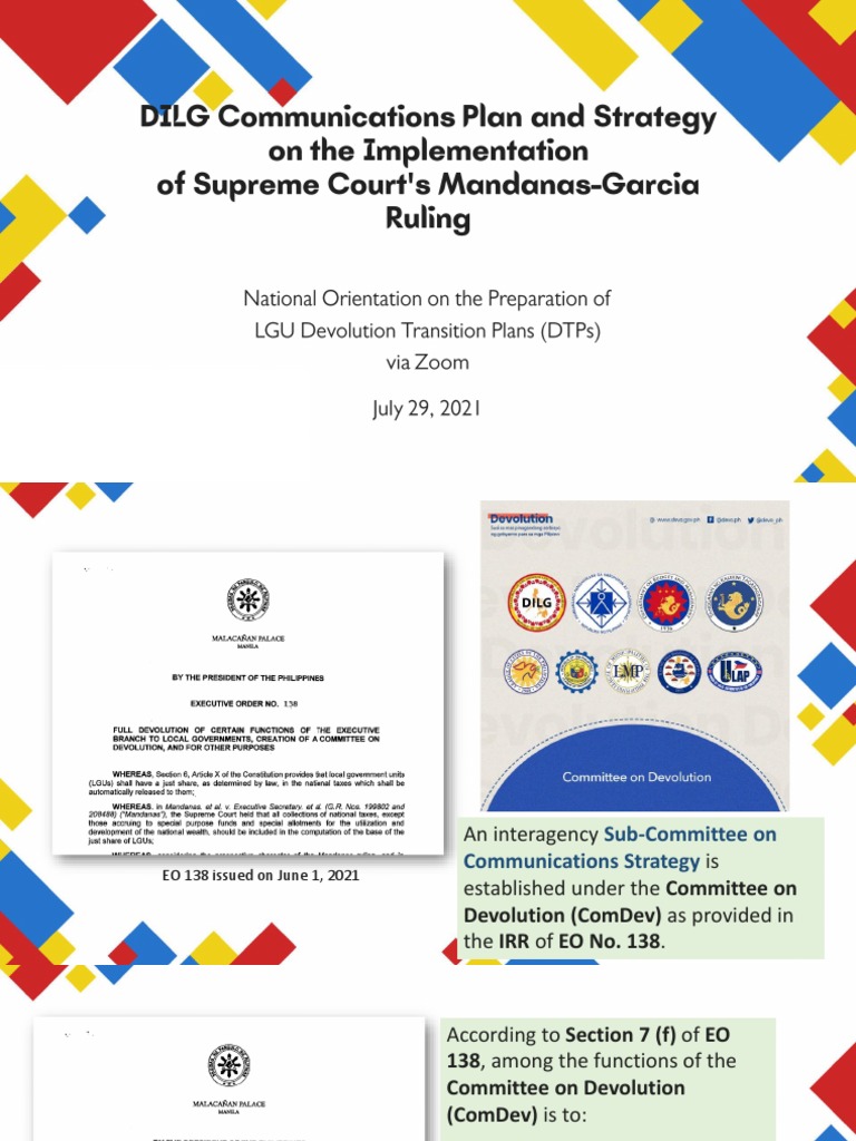 5 DILG Mandanas Communications Plan and Strategy | PDF | Governance | Government