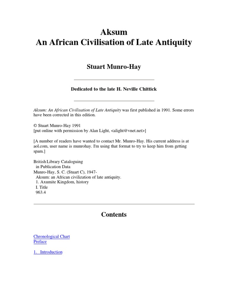 Aksum | PDF | Ethiopia | Queen Of Sheba