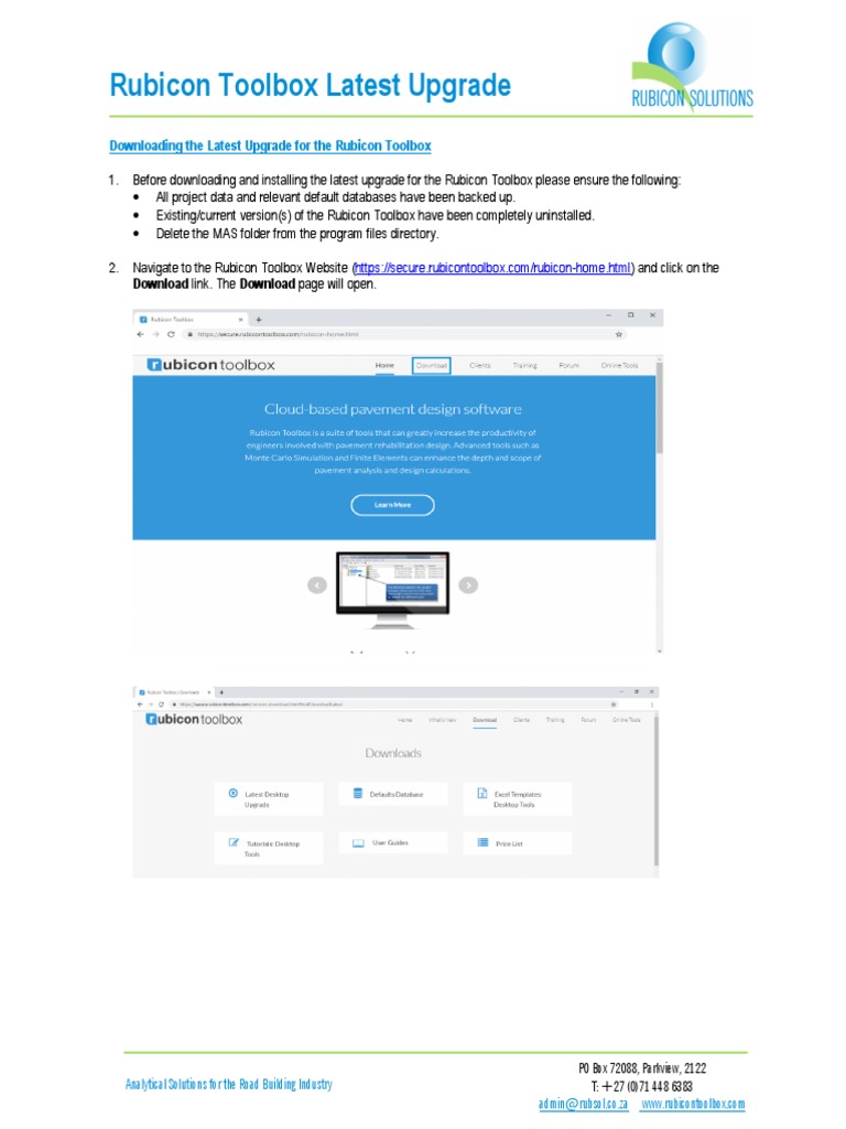 Rubicon Toolbox Upgrade Guide | PDF | Computer File | Zip (File Format)
