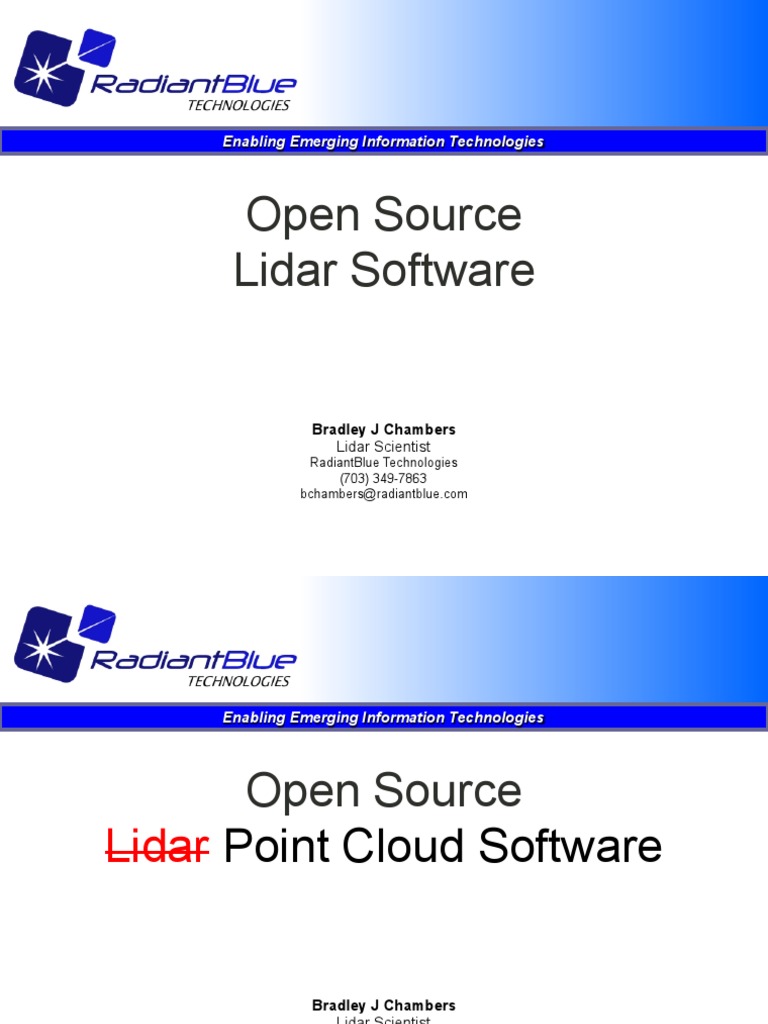 An Overview of Open Source Lidar Software Tools and Libraries for Processing, Analyzing ...