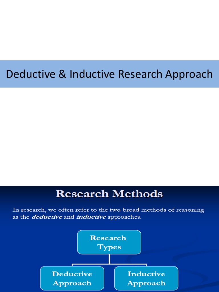 Inductive and Deductive Research | PDF