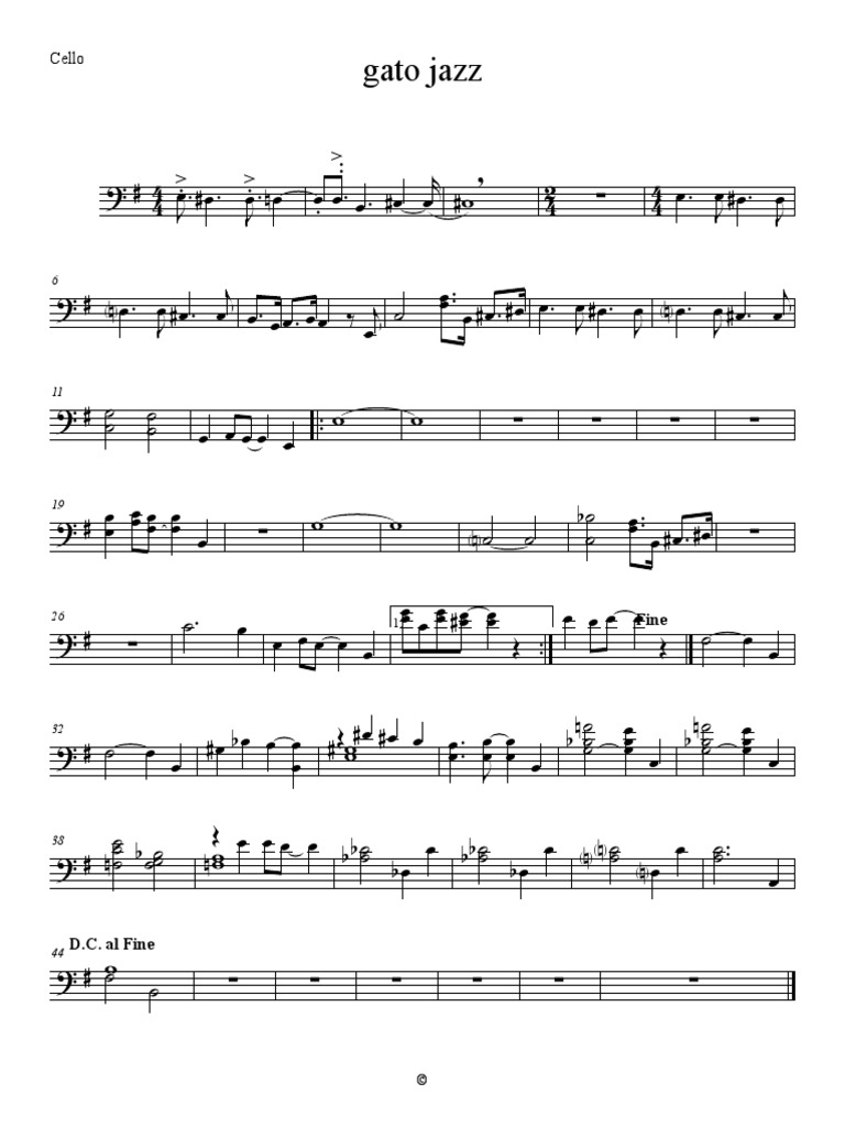 Gato Jazz Cello | PDF