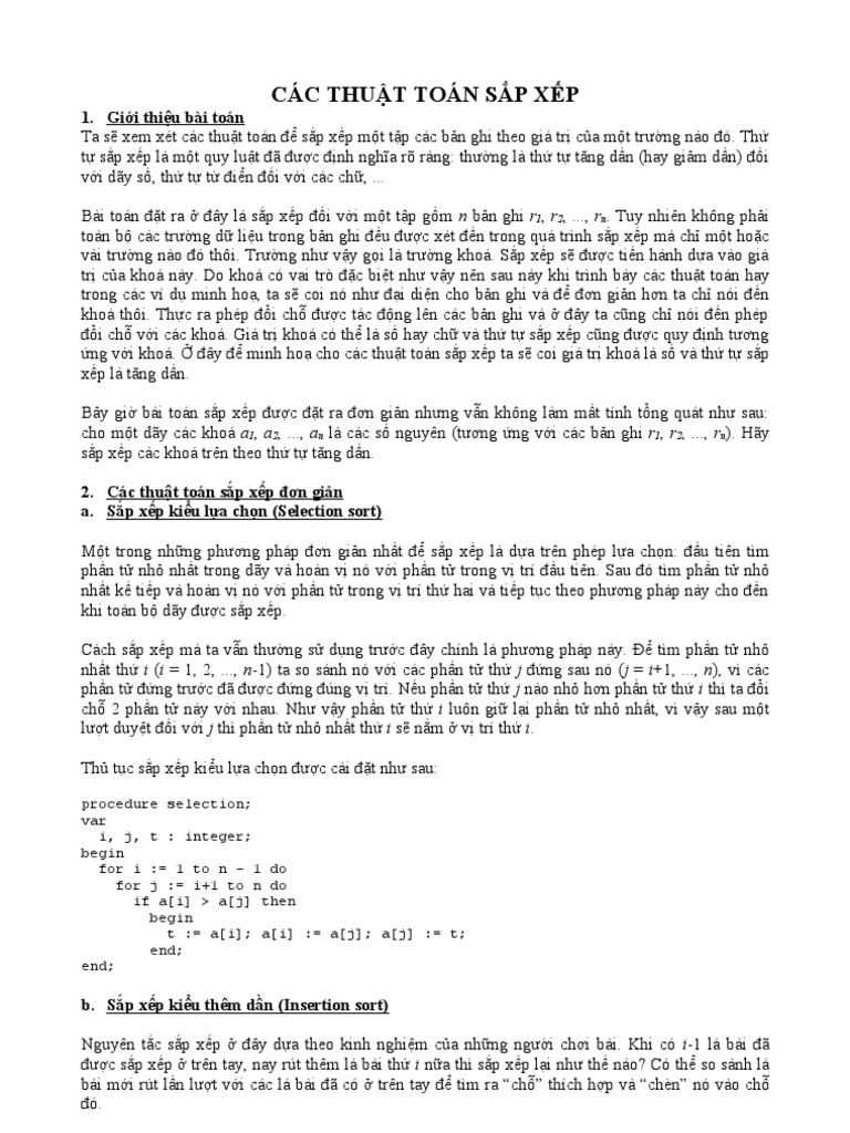 Sắp Xếp | PDF