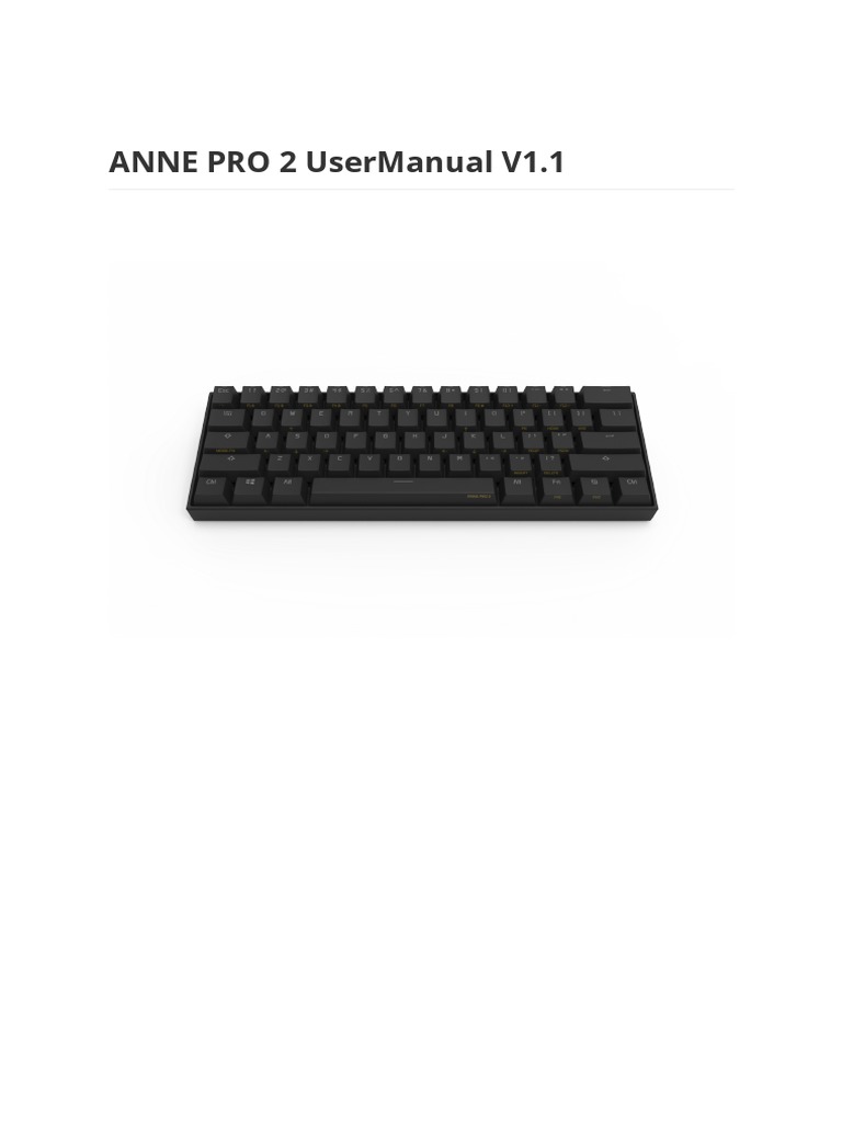 Anne Pro 2 Manual | PDF | Bluetooth | Microsoft Windows