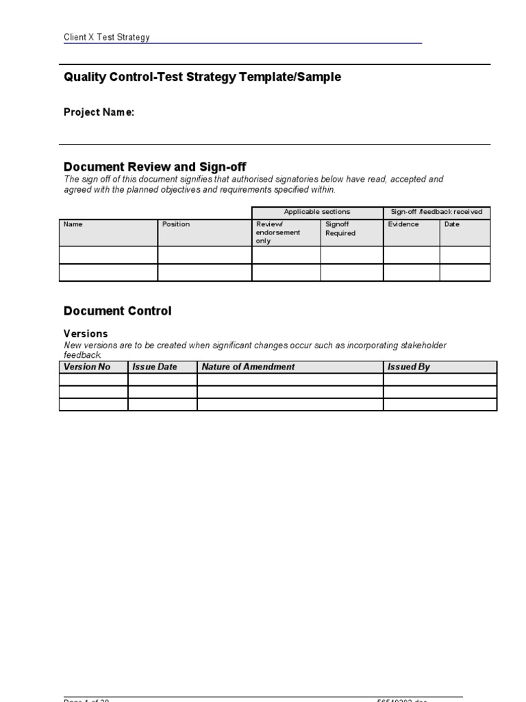 Company XYZ Test Strategy Sample Ver 1 | PDF | Unit Testing ...