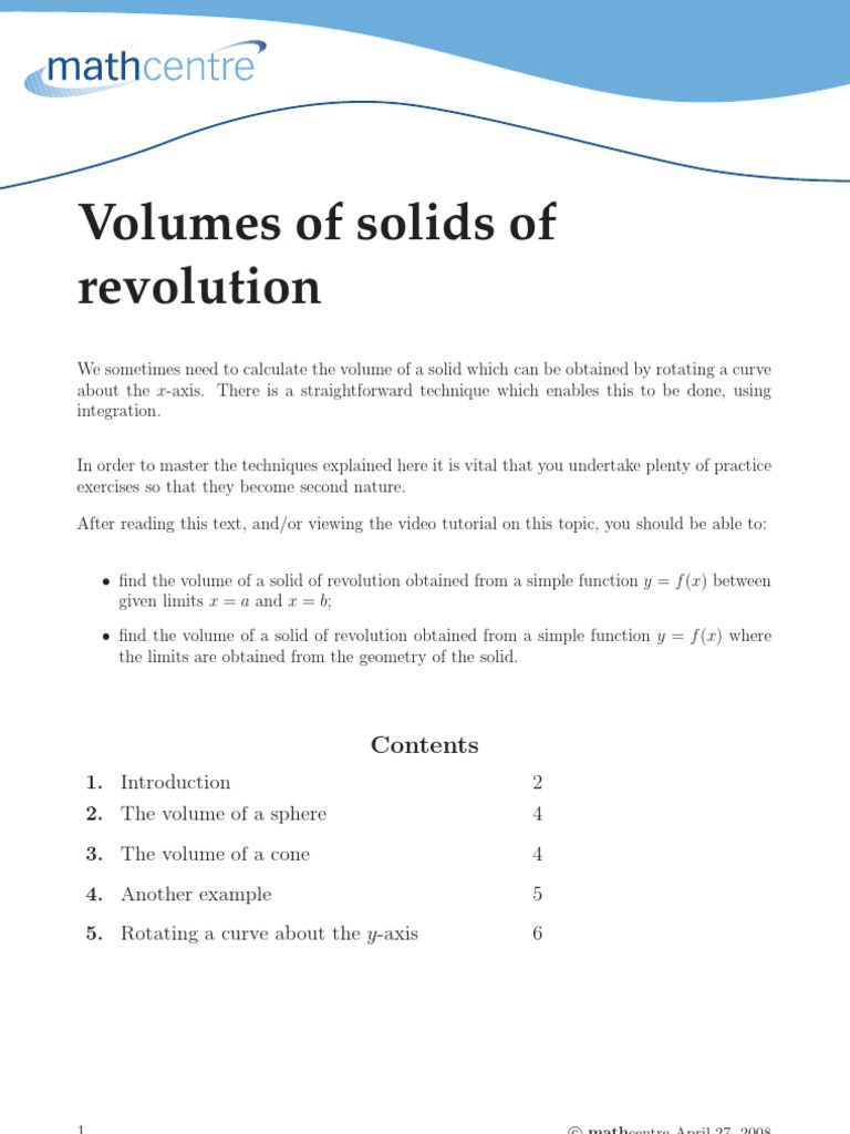 Volumes | PDF