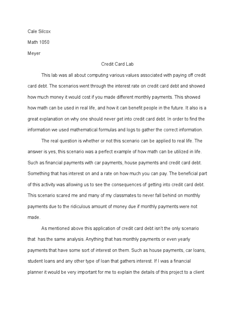 Credit Card Debt Math Insights | PDF | Debt | Finance & Money Management