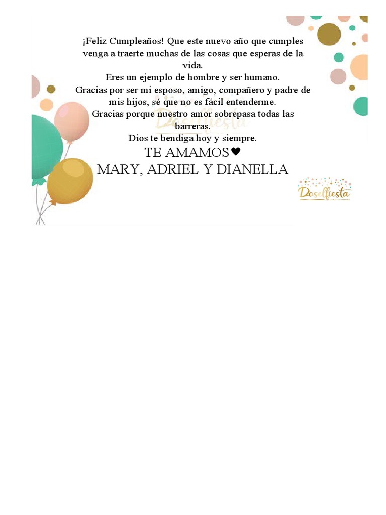 Modelo de Tarjeta de Dedicatoria | PDF