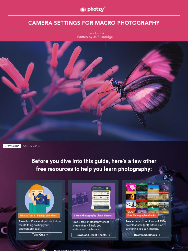 Camera Settings For Macro Photography: Photzy | PDF | Macro Photography ...