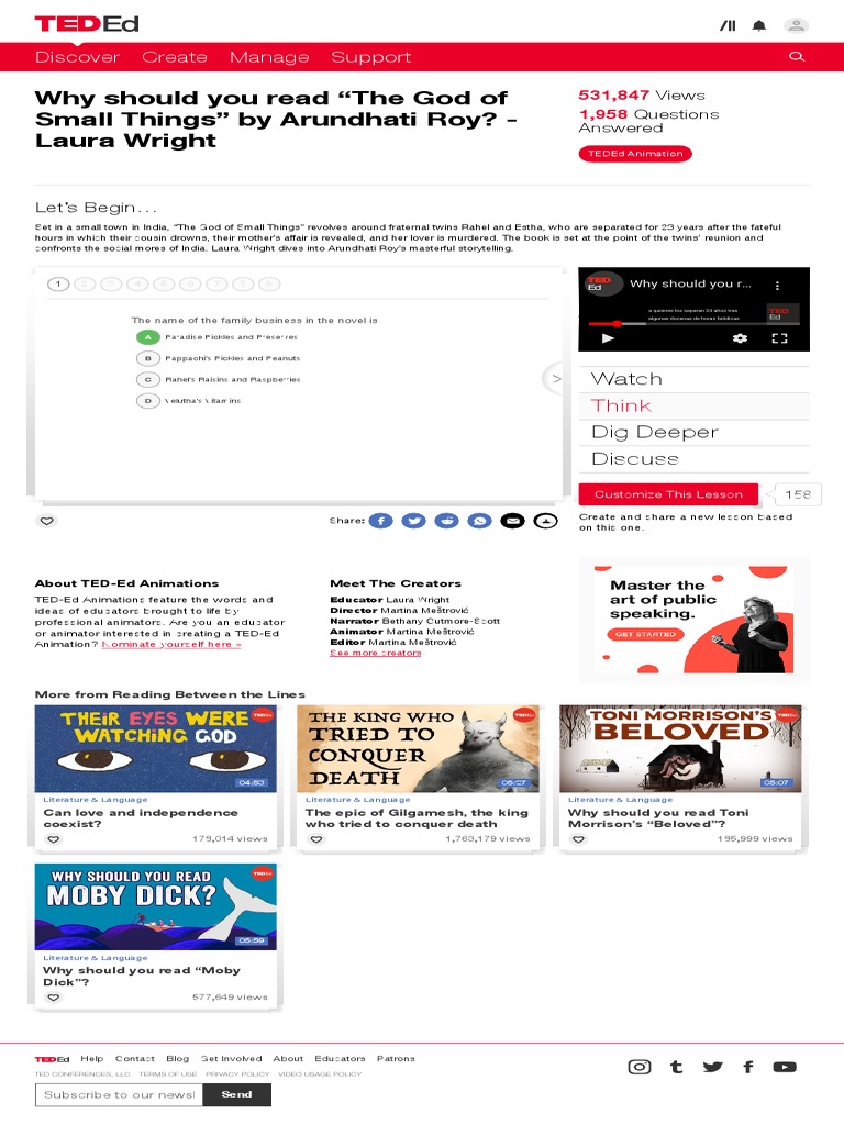 Lessons Worth Sharing TED-Ed | PDF