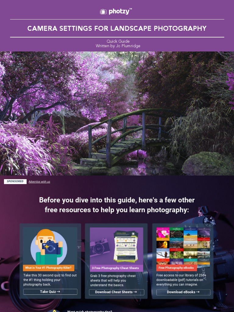 Camera Settings For Landscape Photography: Photzy | PDF | Camera Lens ...