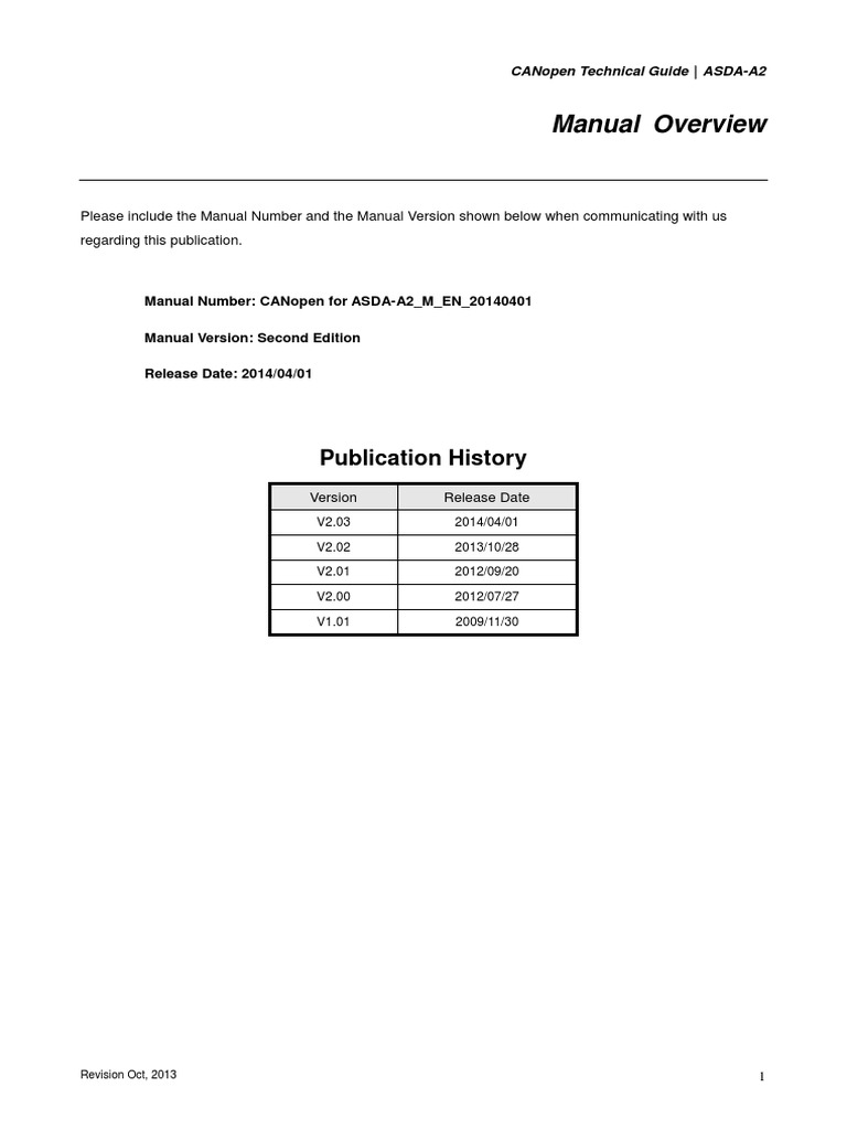 CANopen For ASDA-A2 - M - EN - 20140430 | PDF | Electrical Engineering | Computer Hardware