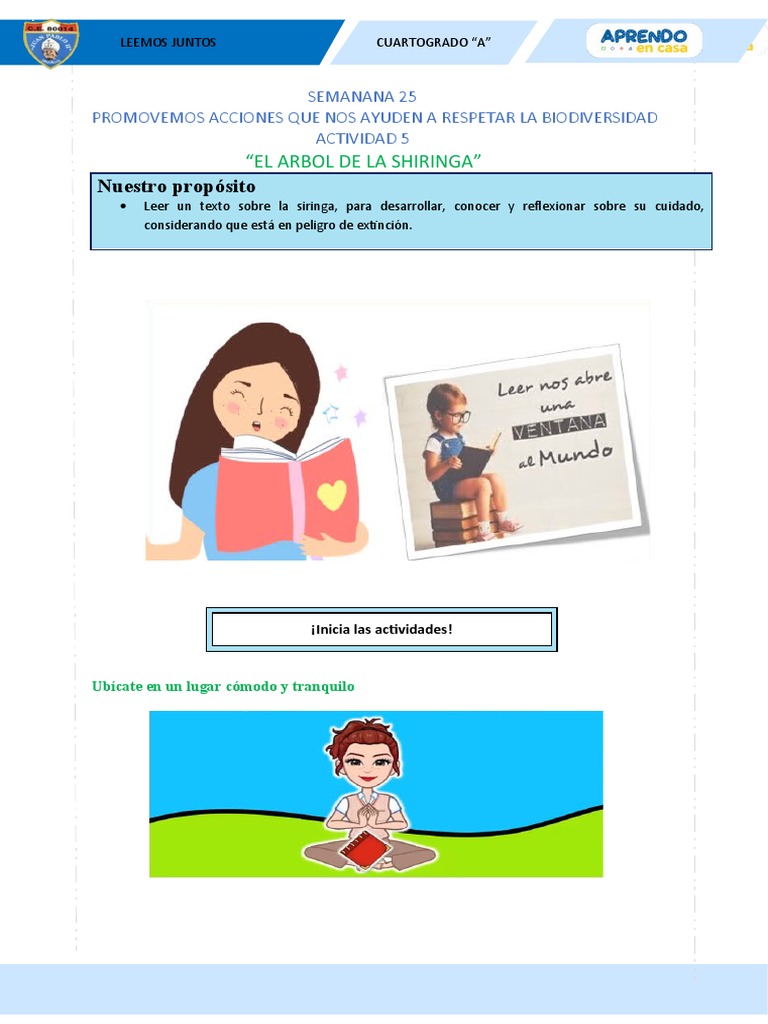 22-10-2021 Leemos Juntos El Arbol de Shiringa | PDF | Caucho natural ...