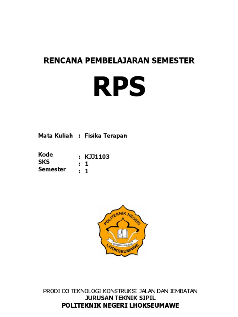 RPS Fisika Terapan | PDF | Metode & Bahan Ajar | Teknologi & Rekayasa