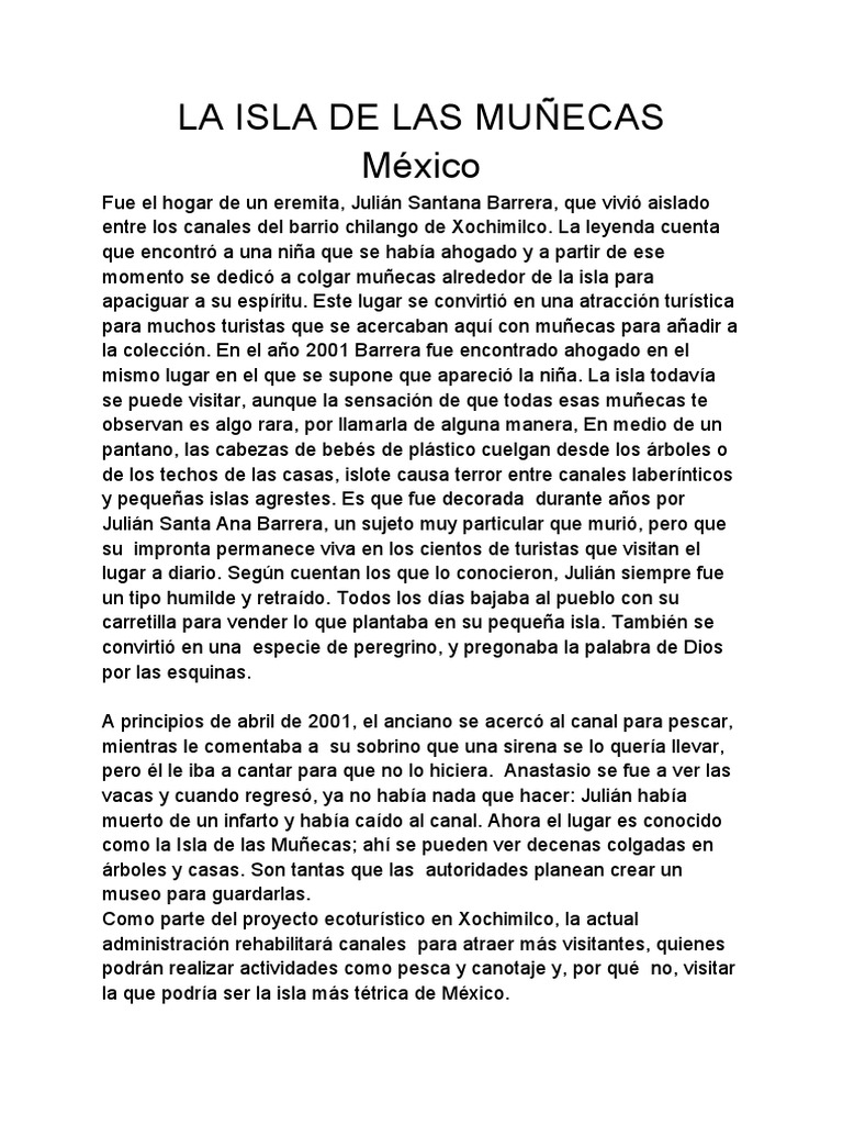 La Isla de Las Muñecas | PDF