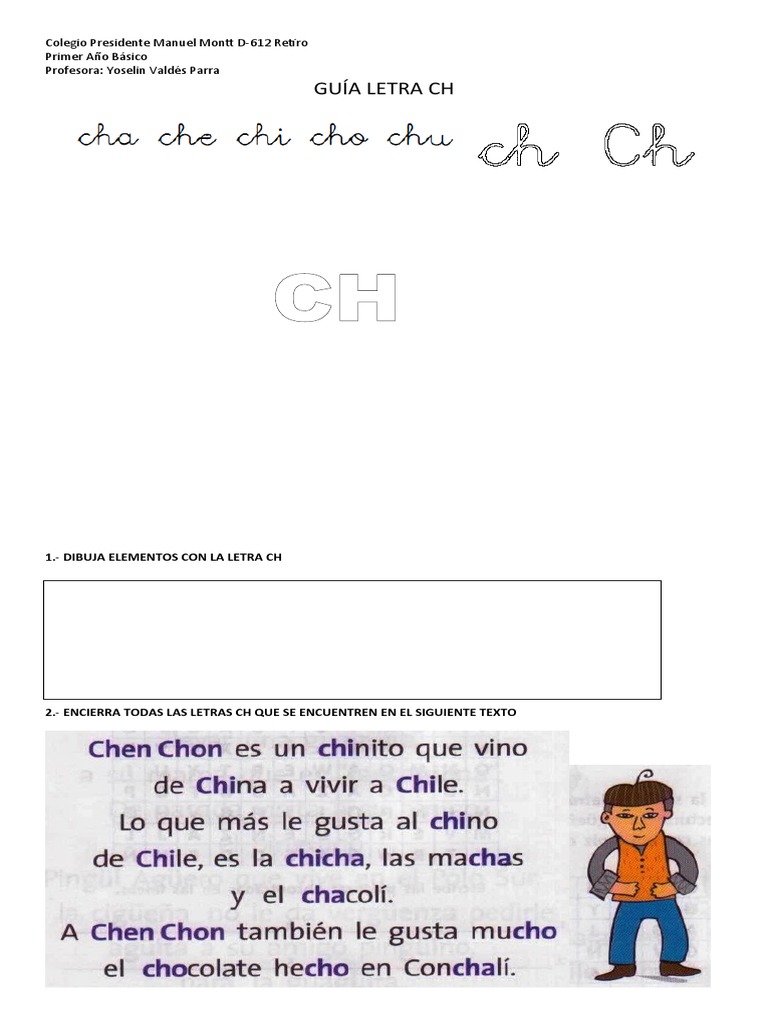 Guia Letra CH | PDF