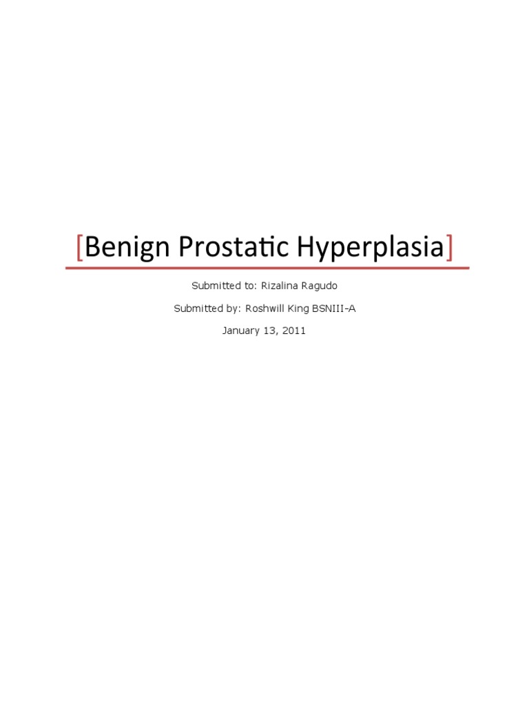 Benign Prostatic Hyperplasia | PDF | Anatomy | Prostate