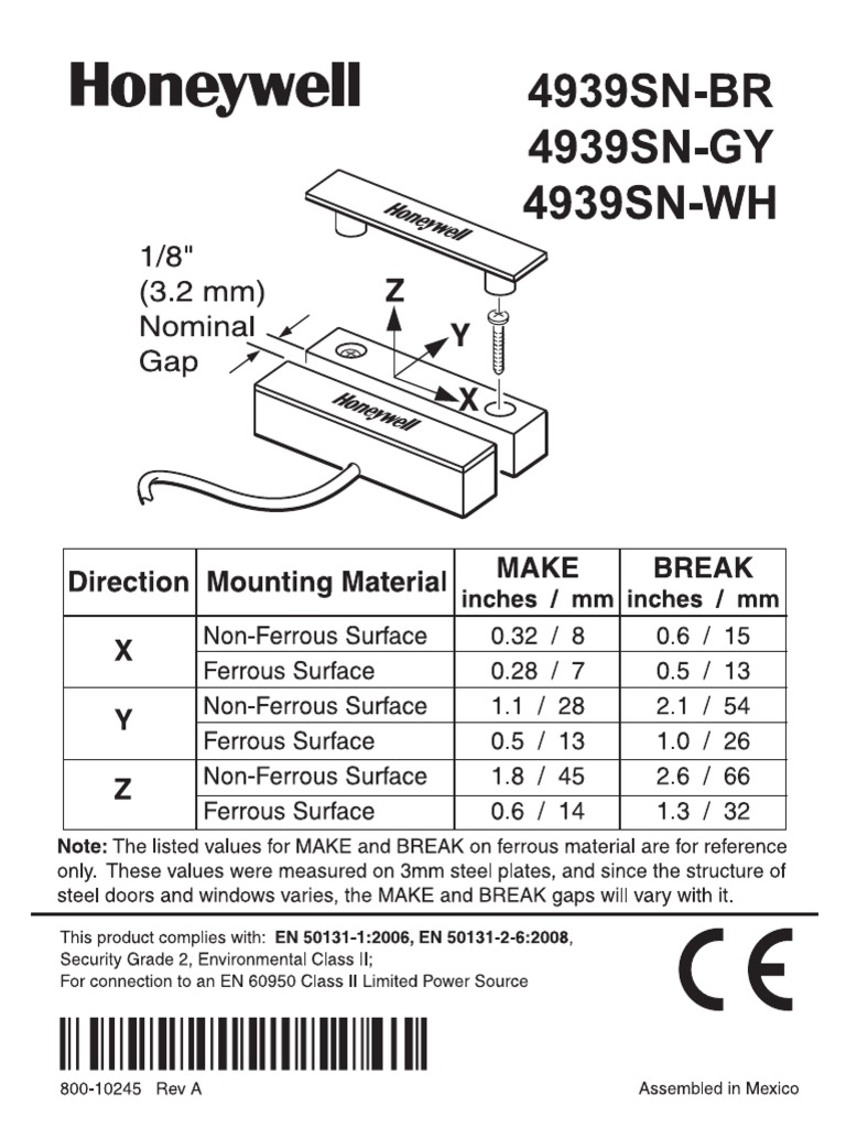 4939SN Install Sheet | PDF