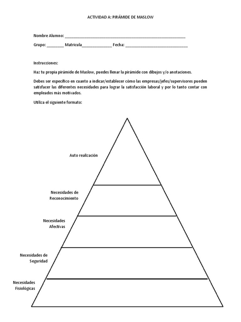 Actividad A-Piramide Maslow | PDF