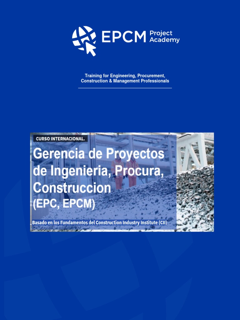 Brochure Gestion Proyectos EPC, EPCM 20SFP | PDF