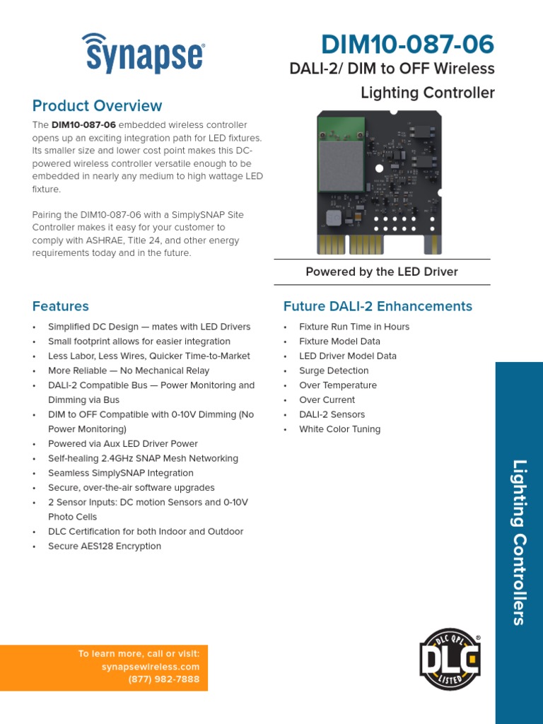 Product Overview: DALI-2/ DIM To OFF Wireless Lighting Controller | PDF ...