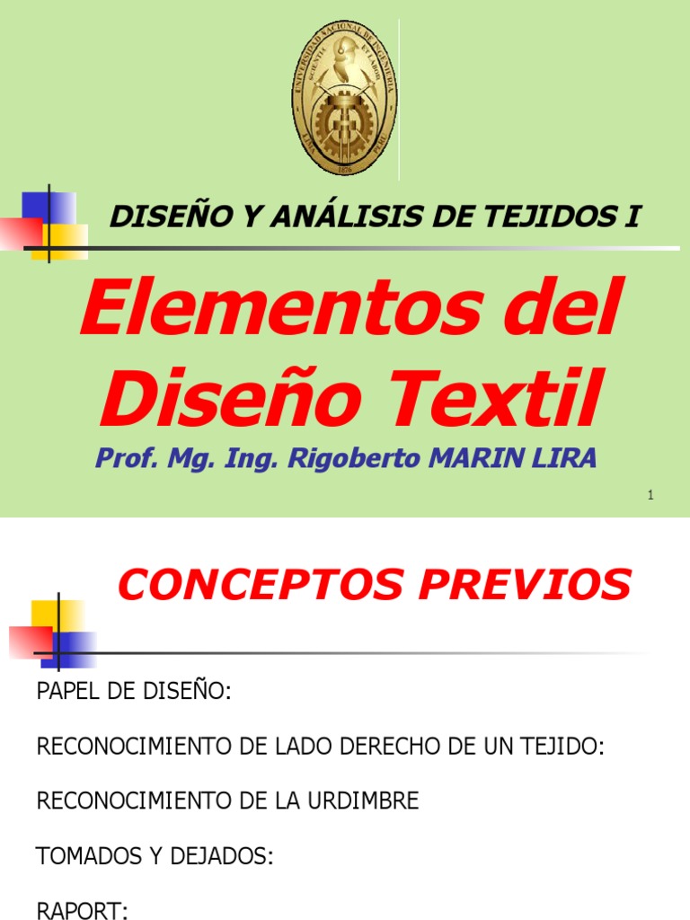 03 Elementos Del Diseño TExtil (Muy Importante) | PDF | Textiles | Telar