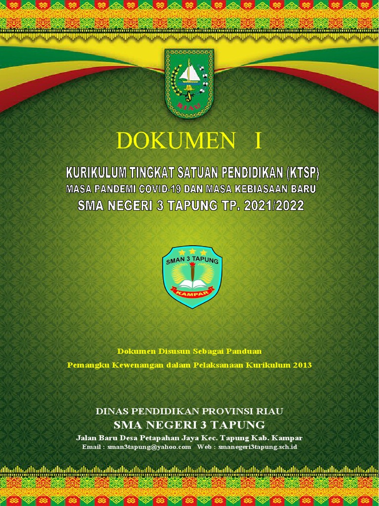 Cover KTSP SMAN 3 Tapung 2021 | PDF