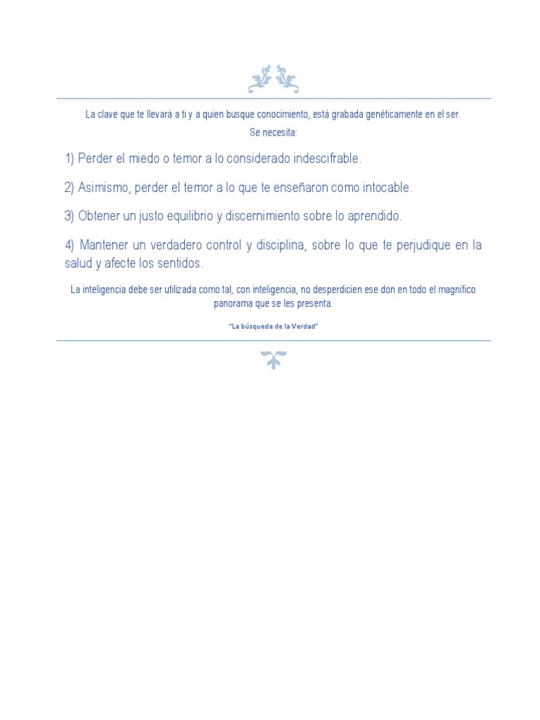 Claves para la Búsqueda de la Verdad | PDF
