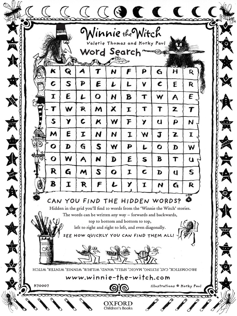 Winnie The Witch Word Search | PDF