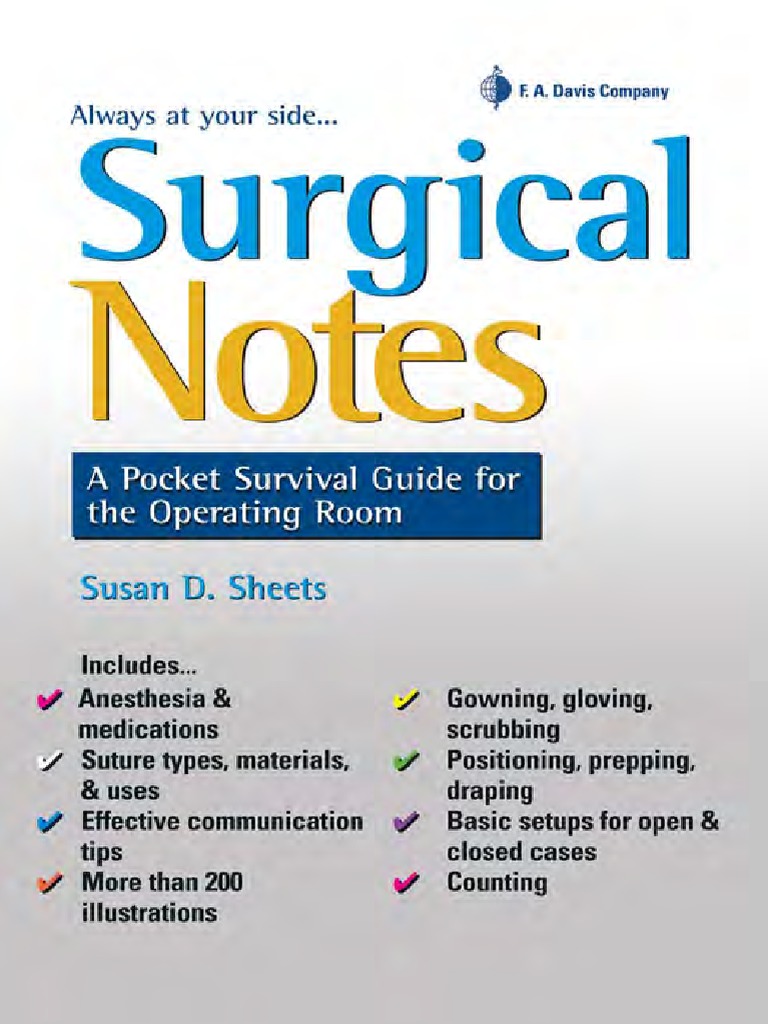 Surgical Notes, A Pocket Survival Guide For The Operating Room - Susan ...