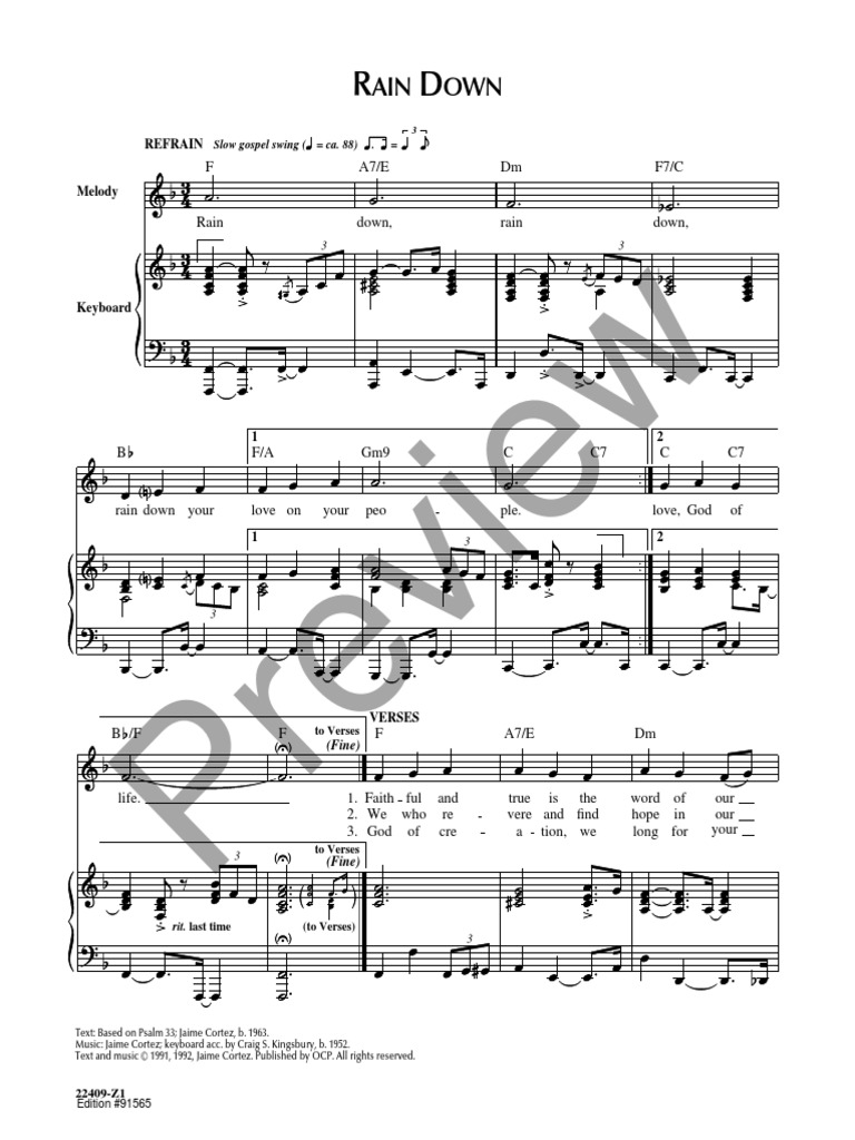 Rain Down | PDF | Religious Music