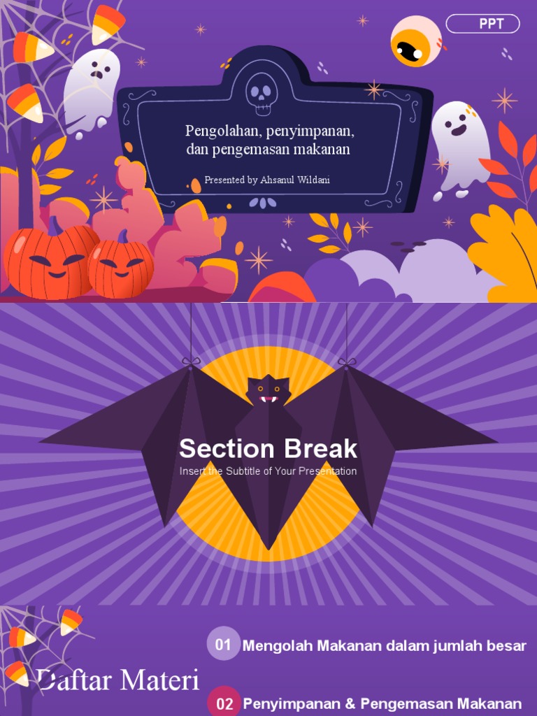 Happy Halloween Party PowerPoint Templates | PDF | Microsoft Power ...