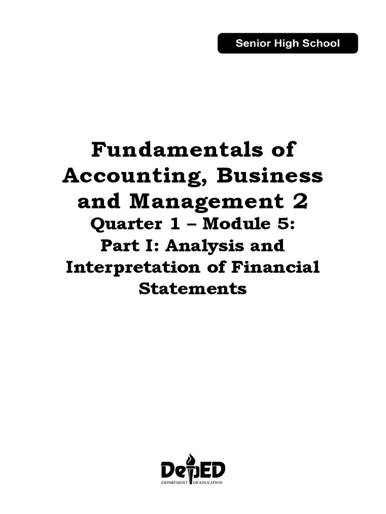 Fabm2 q1 Mod5 Part-1-Analysis | PDF | Balance Sheet | Equity (Finance)