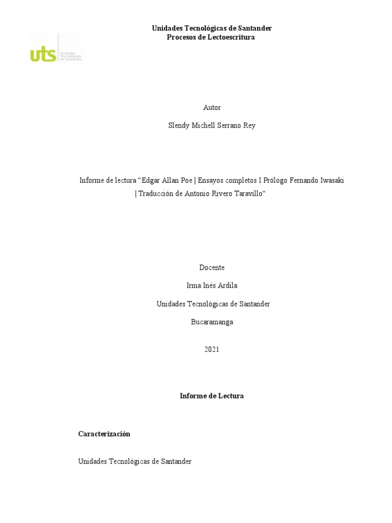 Plantilla... Normas Apa. A066 | PDF | Edgar Allan Poe | Cuentos