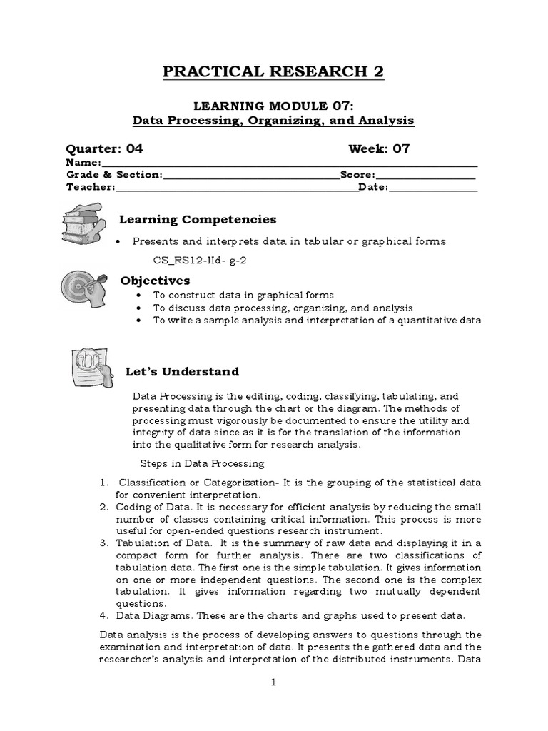 Practical Research 2 Quarter 4 Module 7 | PDF | Statistics ...