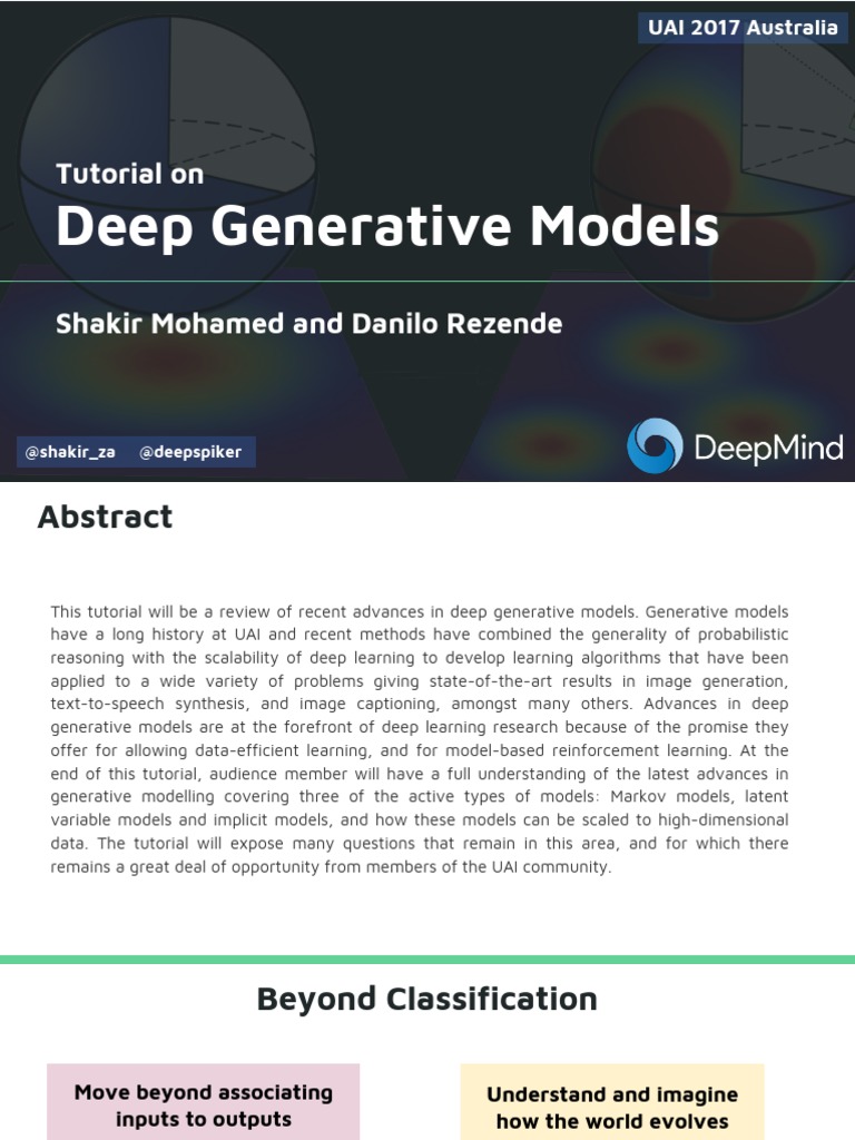 Deep Gen Models Tutorial | PDF | Statistical Inference | Deep Learning