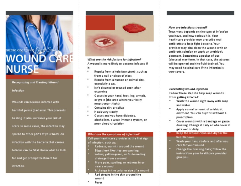 Brochure in Health Teaching Plan | PDF | Wound | Infection