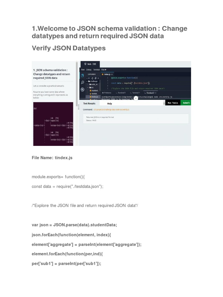 Hands-On JSON Verify JSON Datatypes | PDF Hands-On JSON Verify JSON Datatypes | PDF