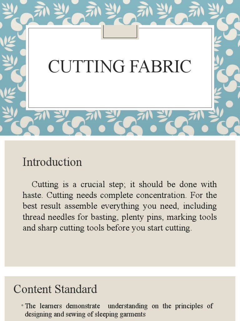 Cutting Fabric | PDF | Scissors | Seam (Sewing)
