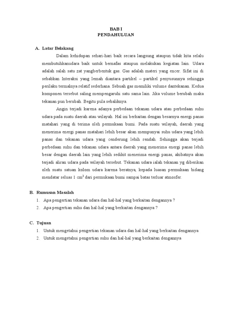 Dasar Tekanan dan Suhu Udara | PDF | Sains & Matematika